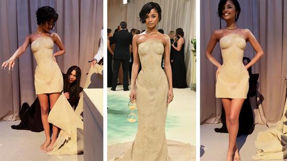 See Tyla Get Cut Out of Her Met Gala Dress in Behind-the-Scenes Video