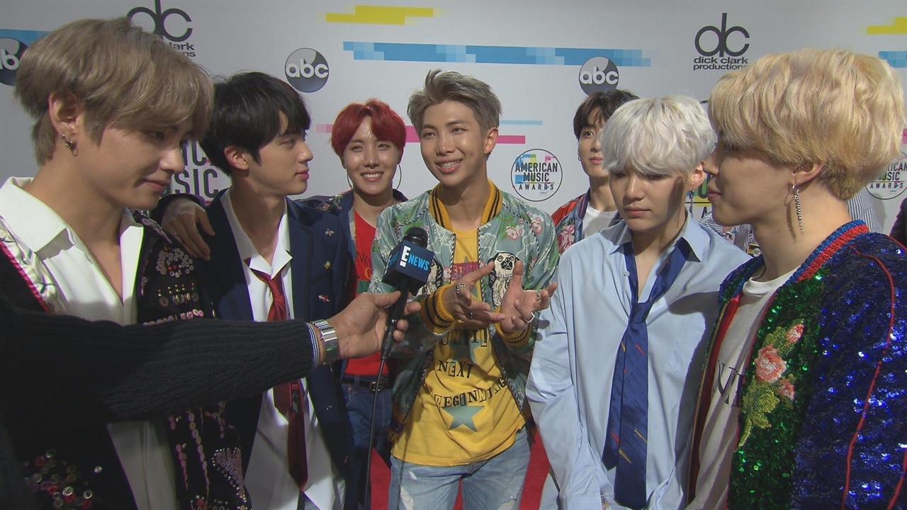 BTS Talks Amazing Performance at 2017 AMAs | E! News