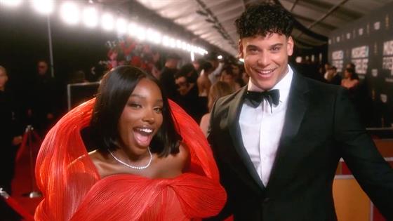 GLAMBOT: JaNa Craig & Kenny Rodriguez At The Grammy Awards 2025