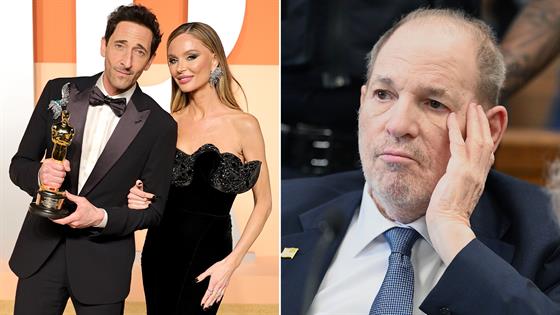 Harvey Weinstein Reacts to Adrien Brody Shouting Out His Kids in Oscars Speech