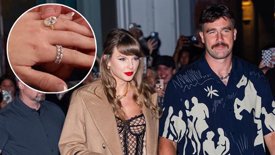 Taylor Swift Sports Diamond Wedding Bands Amid Travis Kelce Engagement